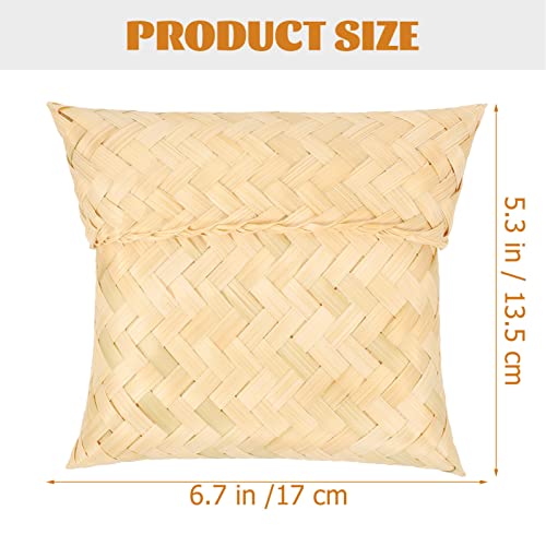 Bamboo Sticky Rice Basket Woven Baskets Tray Decor Bamboo Woven Basket Candy Basket Bamboo Tea Snack Container Handmade Woven Basket Wedding Decor Woven Storage Basket