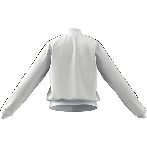 adidas Women's Essentials 3-Stripes Track Jacket, White/Black, X-Large