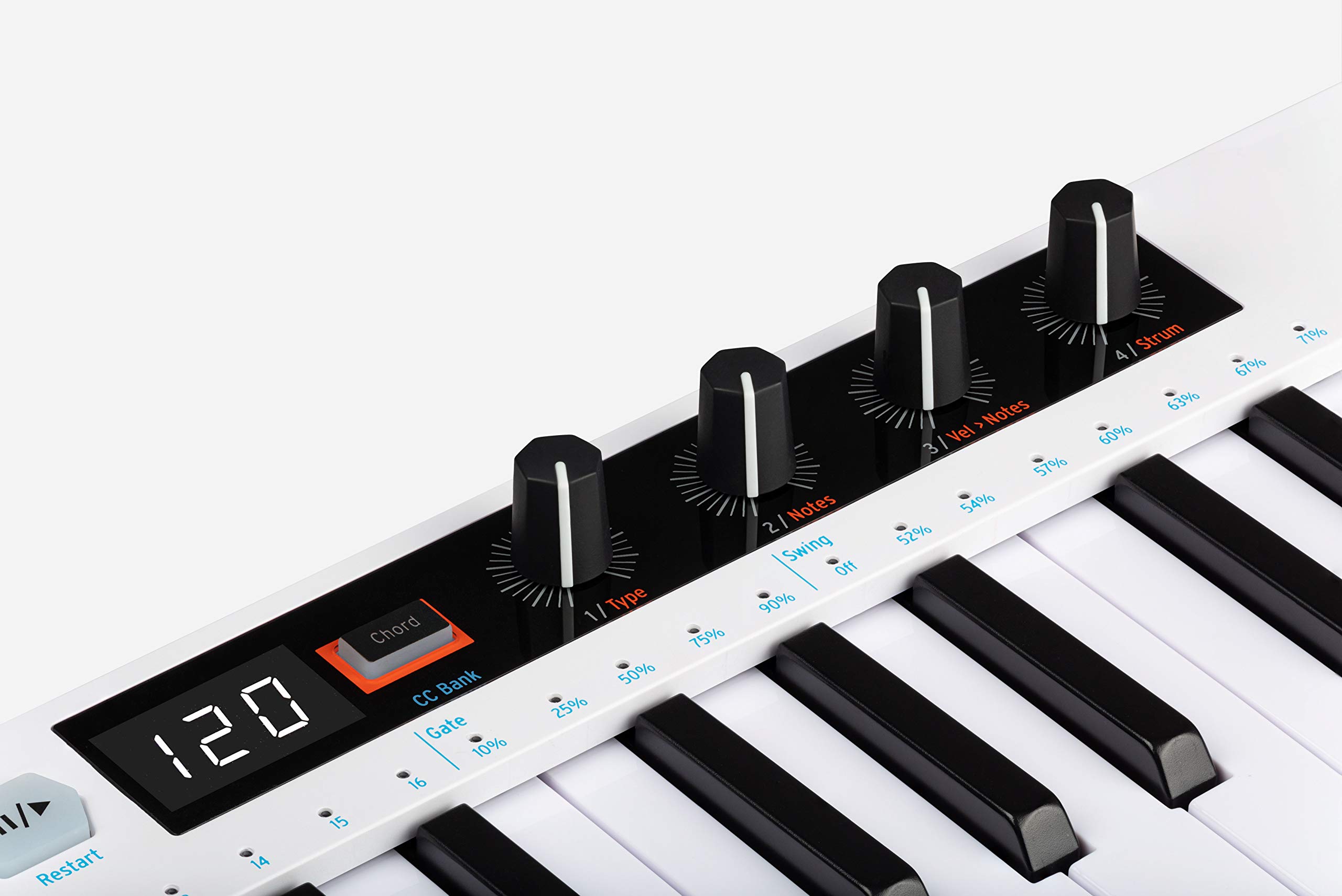 Arturia KeyStep 37 37-Key Controller & Sequencer MIDI Controller with Polyphonic Step Sequencing; Chord and Arpeggiator Modes; Capacitive Pitch and Mod Strips; CV/Gate and Gravity Phone Holder Bundle