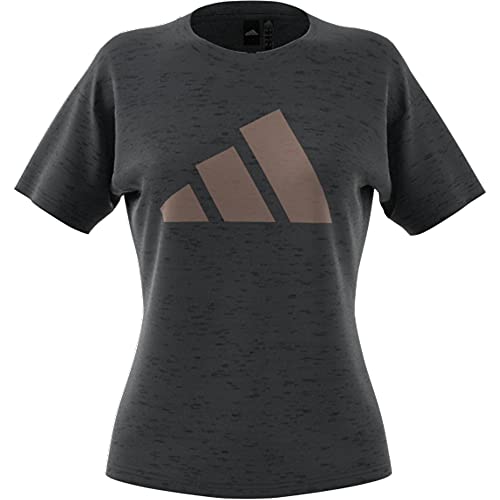 adidas Women's Sportswear Winners 2.0 Tee, Carbon Melange, Medium