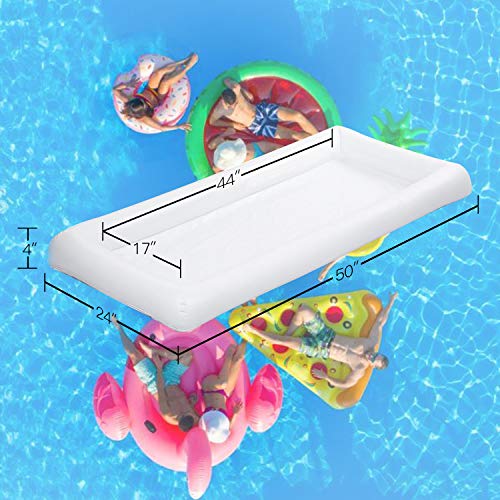 Novelty Place Inflatable Ice Serving Buffet Bar with Drain Plug - Salad Food & Drinks Tray for Party Picnic & Camping (Pack of 3)
