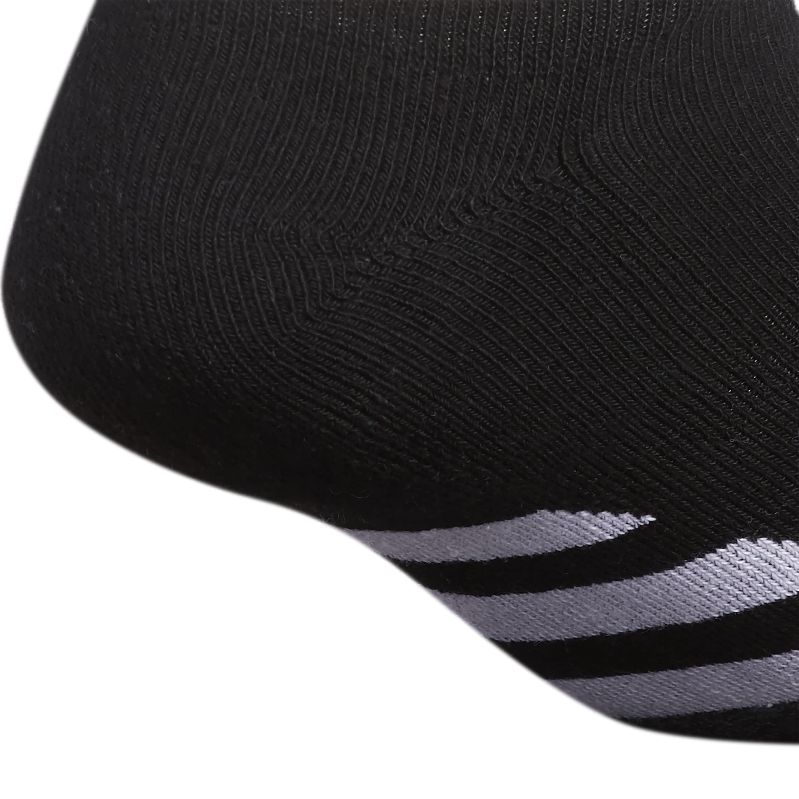 adidas Men's Cushioned No Show Socks (3-Pair), Black/White/Onix Grey, Large