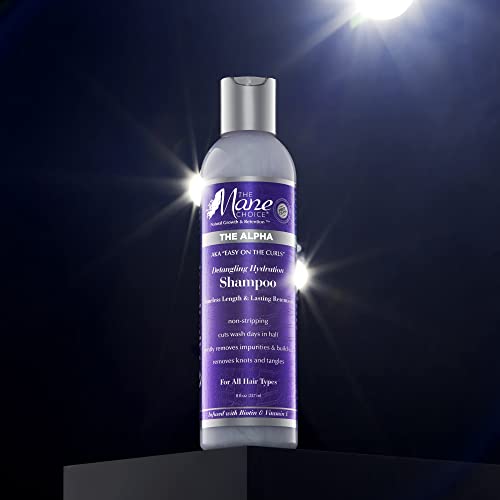 The Mane Choice The Alpha Easy On The Curls Detangling Hydration Shampoo, Gentle, Non-Stripping Clarifying Shampoo, Helps Remove Knots & Tangles, Supports Natural Hair Growth & Retention, 8 oz