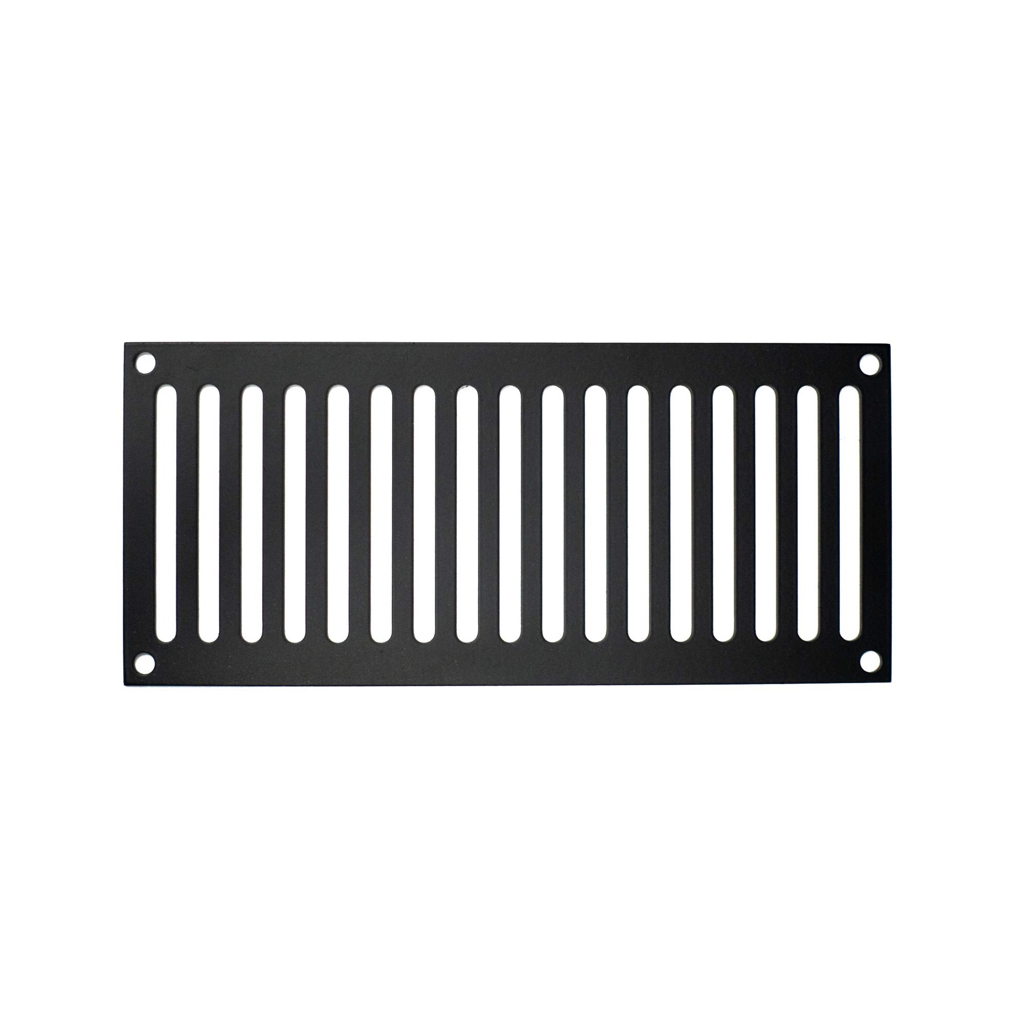 AMS Fireplace | Fire Pit Enclosure Vent | 321 High Gauge Stainless Steel | Commercial Grade | Safe Ventilation | Strong, Durable, Easy Install (9x4 Inch - Set of 2, Black)