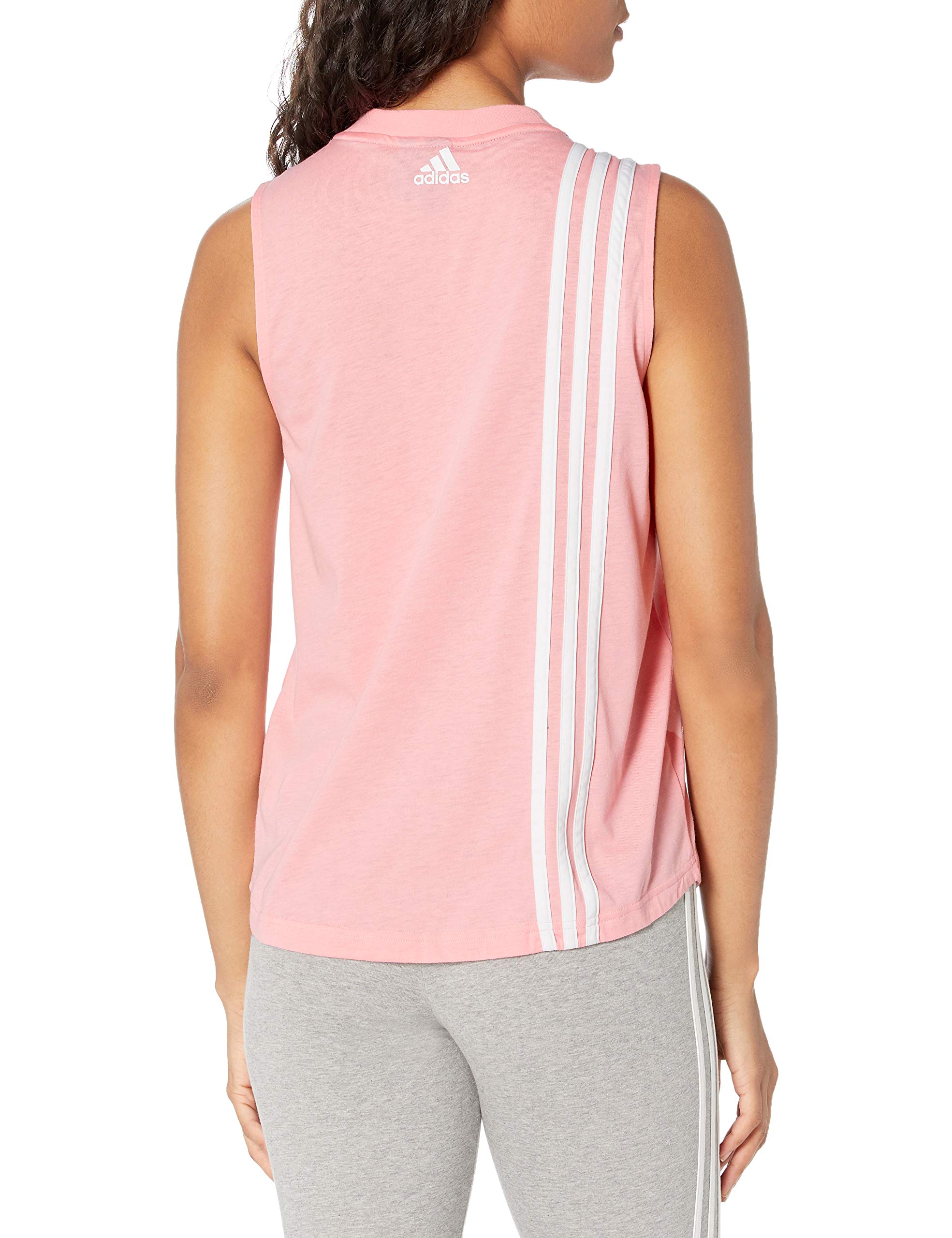 adidas Women's Must Haves 3-Stripes Tank Glory Pink/White Small