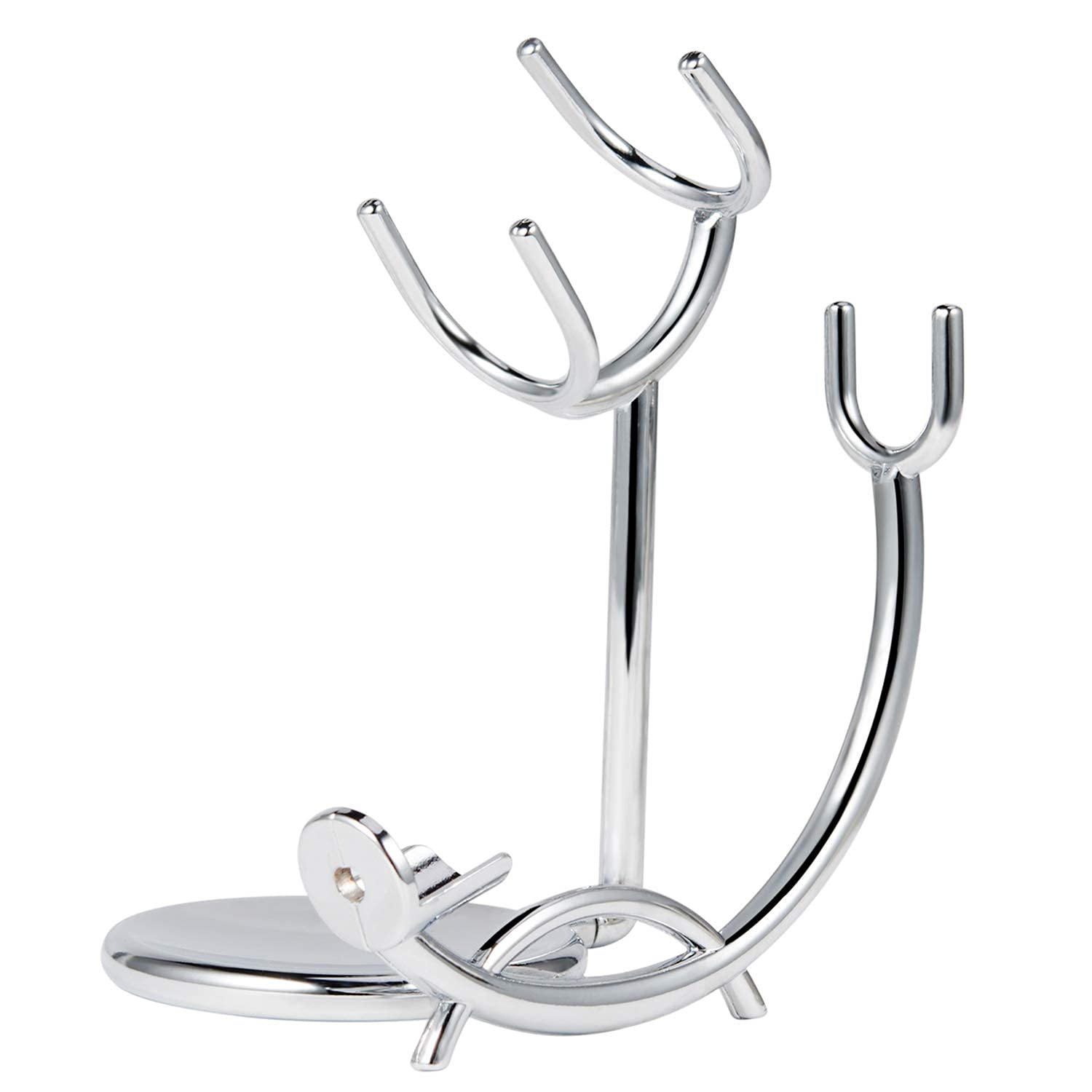 Shaving Razor and Brush Stand, Stainless Steel Shaving Razor Holder, Compatible with Long and Short Handle Safety Razor, Straight Razor and Barber Razor