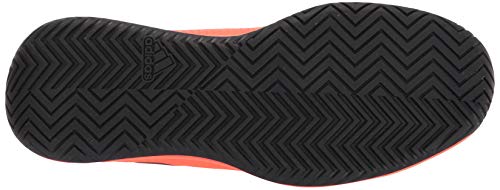 Adidas Men's Defiant Generation Tennis Shoe, Solar Red/Black/Black, 7.5