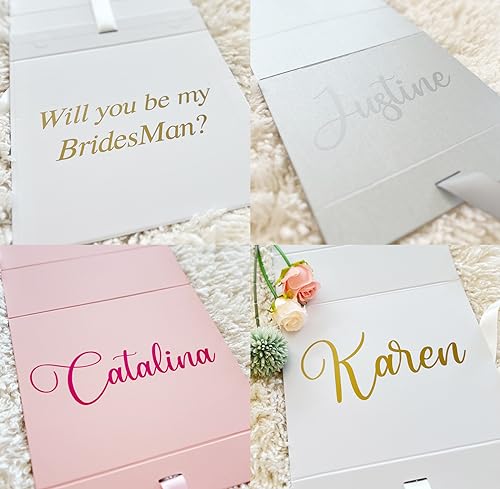 Bridesmaid proposal box/Custom gift box/Mothers Day Gift Box/Happy Birthday Box/Magnetic Lid/Ribbon finish/Valentines Day/Personalized present/gift/made in usa