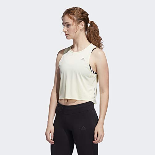 adidas Women's Own The Run Cooler Tank, Yellow Tint, Large