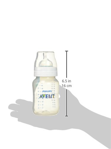 Philips Avent Anti-colic Baby Bottle with AirFree Vent, Clear, 9 Ounce, 4 Pack, SCF403/44