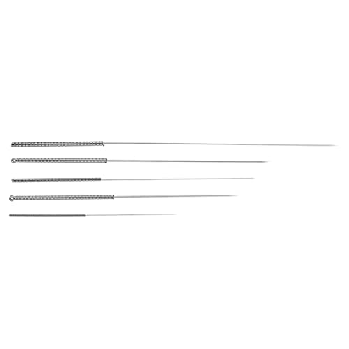ASHATA 5PCS Nozzle Cleaning Needles Kit Tool for Duplicator, RepRap and Other 3D Printers, Made of Stainless Steel, 0.2mm, 0.3mm, 0.4mm, 0.5mm, 0.6mm