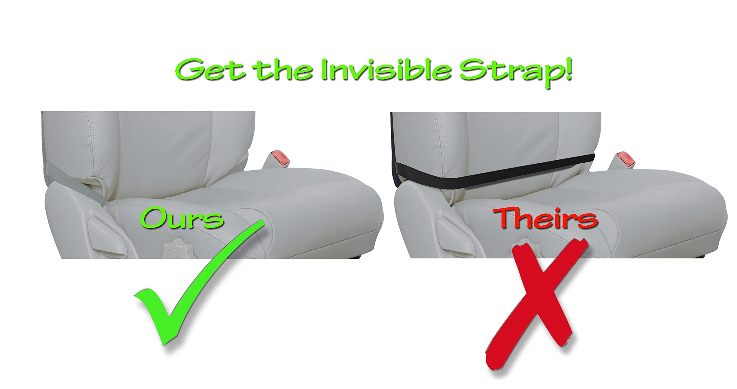 TIKE SMART Luxury Clean-Edge Kick Mat - Seat Back Protector and Seat Cover with Invisible Strap and Stiff Edging (1 Mat)
