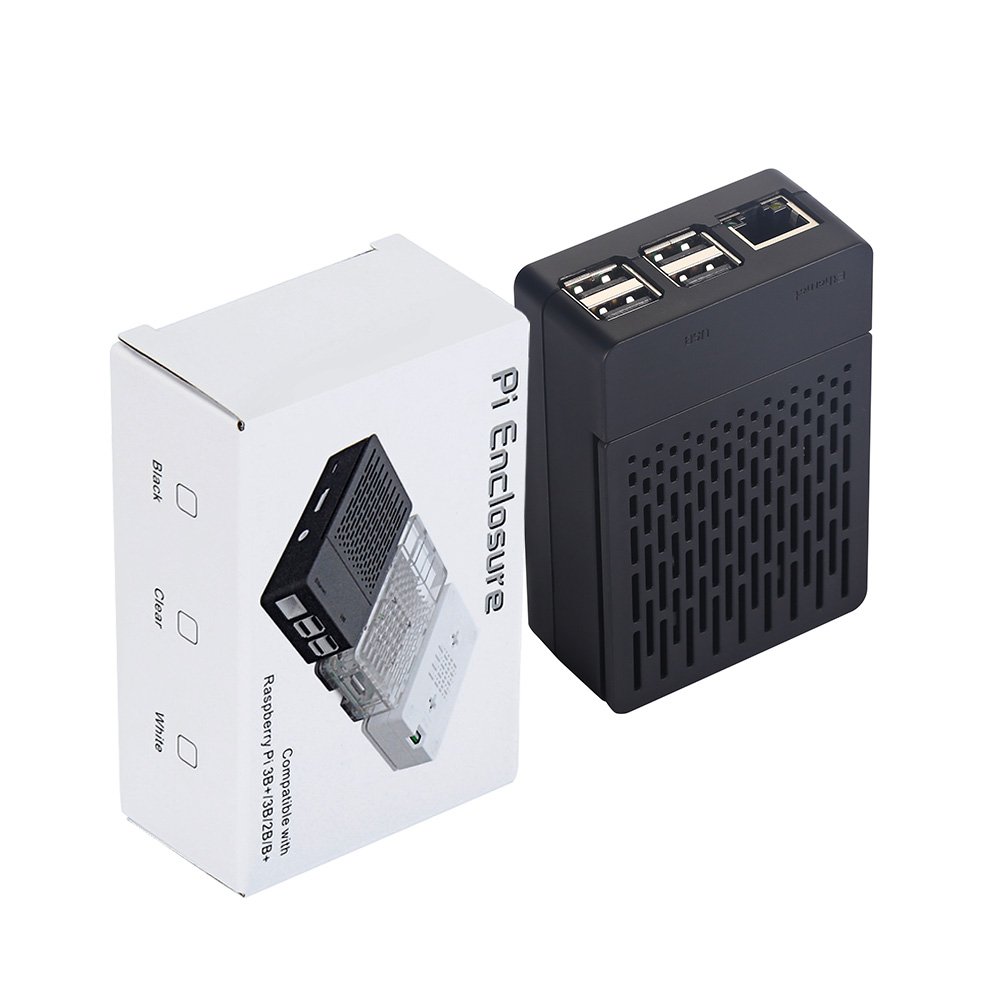 Raspberry Pi 3 B+ Case, iUniker Raspberry Pi Fan ABS Case with Cooling Fan, Raspberry Pi Heatsink, Simple Removable Top Cover for Pi 3 B+, Pi 3 Model B, Pi 2 Model B (Black for 3B+/3B)