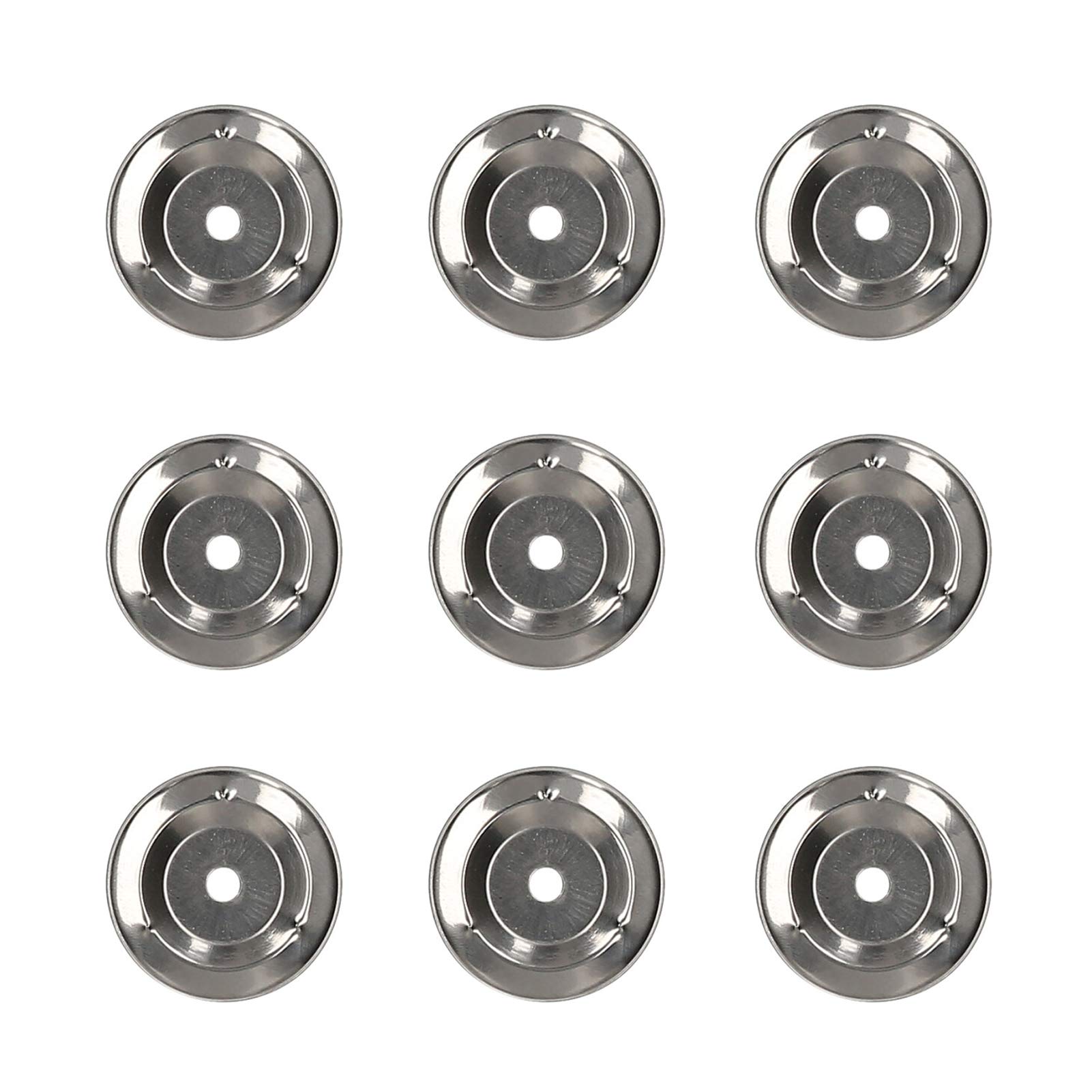 Docona Tambourine Bell Ring 50pcs Tambourine Bell Ring Jingle Bell Stainless Steel for Handbell Tambourine Church Tambourines