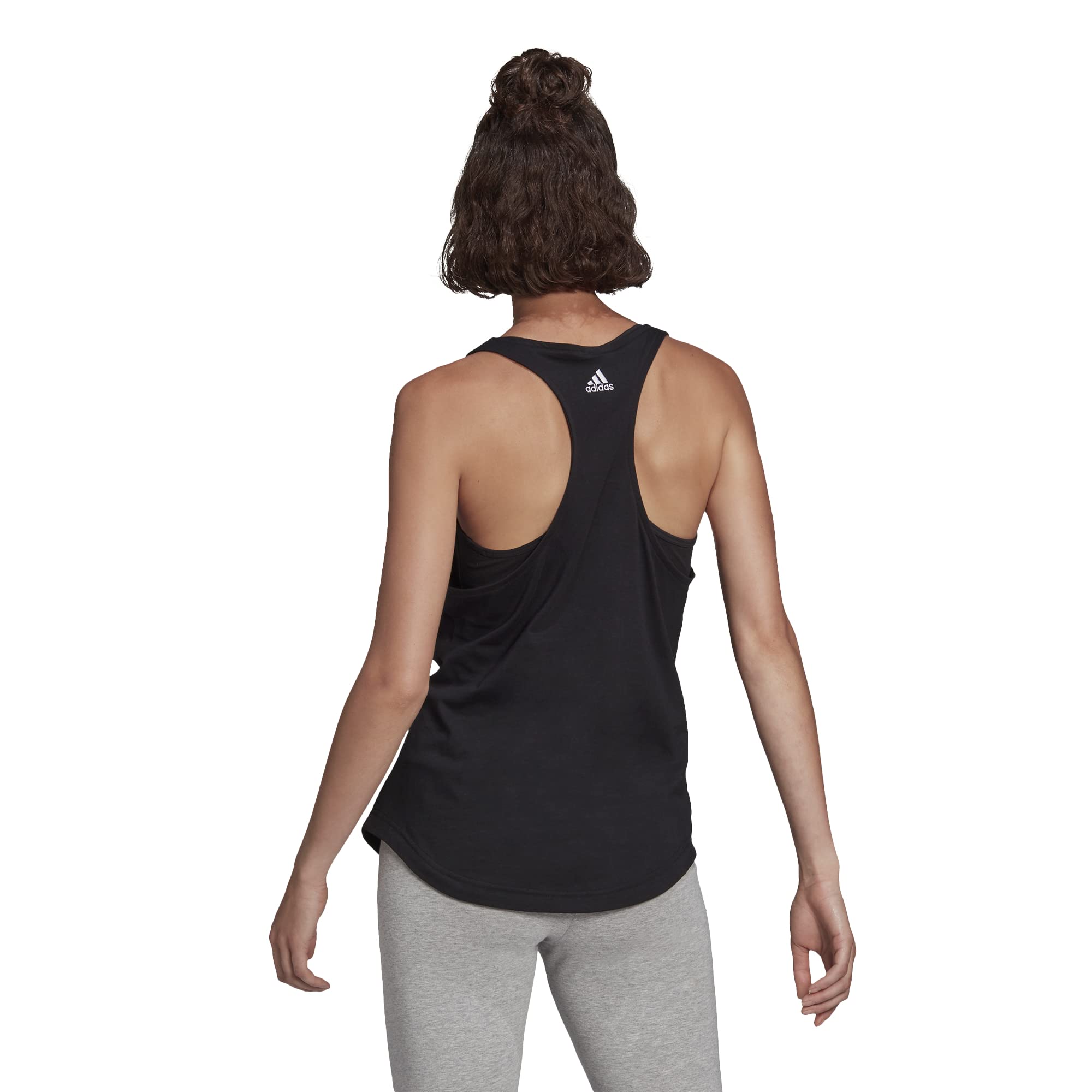 adidas Women's Loungewear Essentials Loose Logo Tank Top, Ice Mint/Ink, X-Large