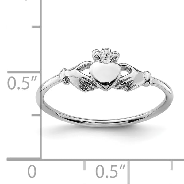 925 Sterling Silver Heart Love Irish Claddagh Celtic Ring Jewelry Size 6
