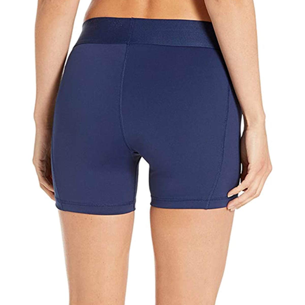 adidas Womens Alphaskin Volleyball 4-Inch Short Tights Team Navy Blue/White 2XS4"