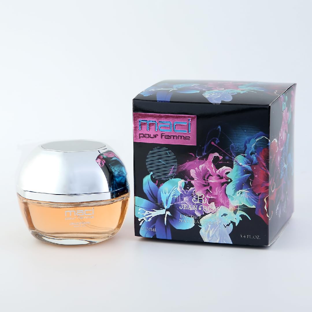 Jean Rish Maci Pour Homme Eau De Parfume - Perfume for Women (3.4 Fl Oz / 100ml) with Magnolia, Vanilla & Musk Notes - Long Lasting and Luxury Fragrance