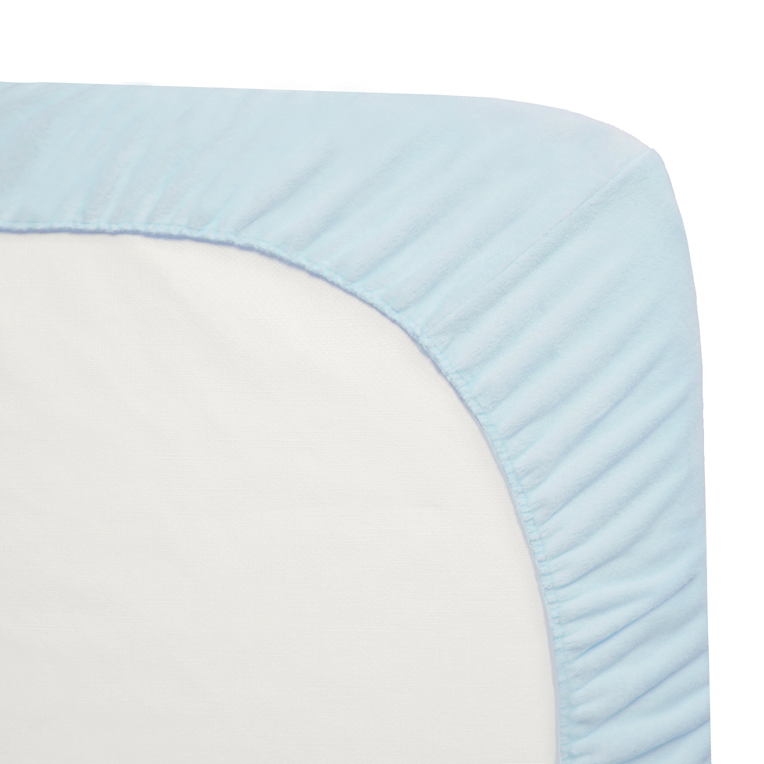 TL Care Heavenly Soft Chenille Fitted 18" x 36" Cradle/Bassinet Sheet, Blue, for Boys and Girls