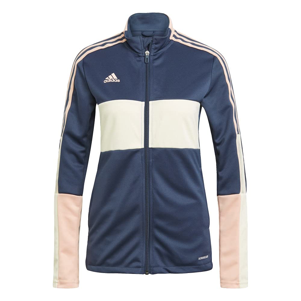 adidas womens Tiro Track Jacket Crew Navy/Vivid Red XX-Small
