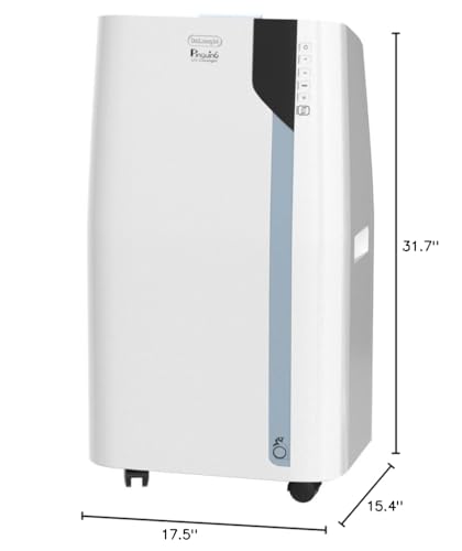 De'Longhi PACEX390UVcare-6AL WH PAC Portable Air Conditioner, Dehumidifier, Fan & UV-Carelight, 14000 BTU + UV CARE, White