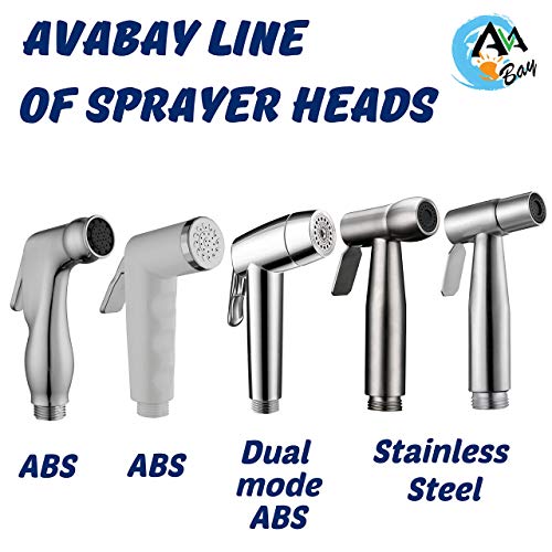 AVAbay Dual Mode Sprayer Head-Bidet Spray w/Chrome Finish - Cloth Diaper Shattaf - Pet Wash (Style 1)