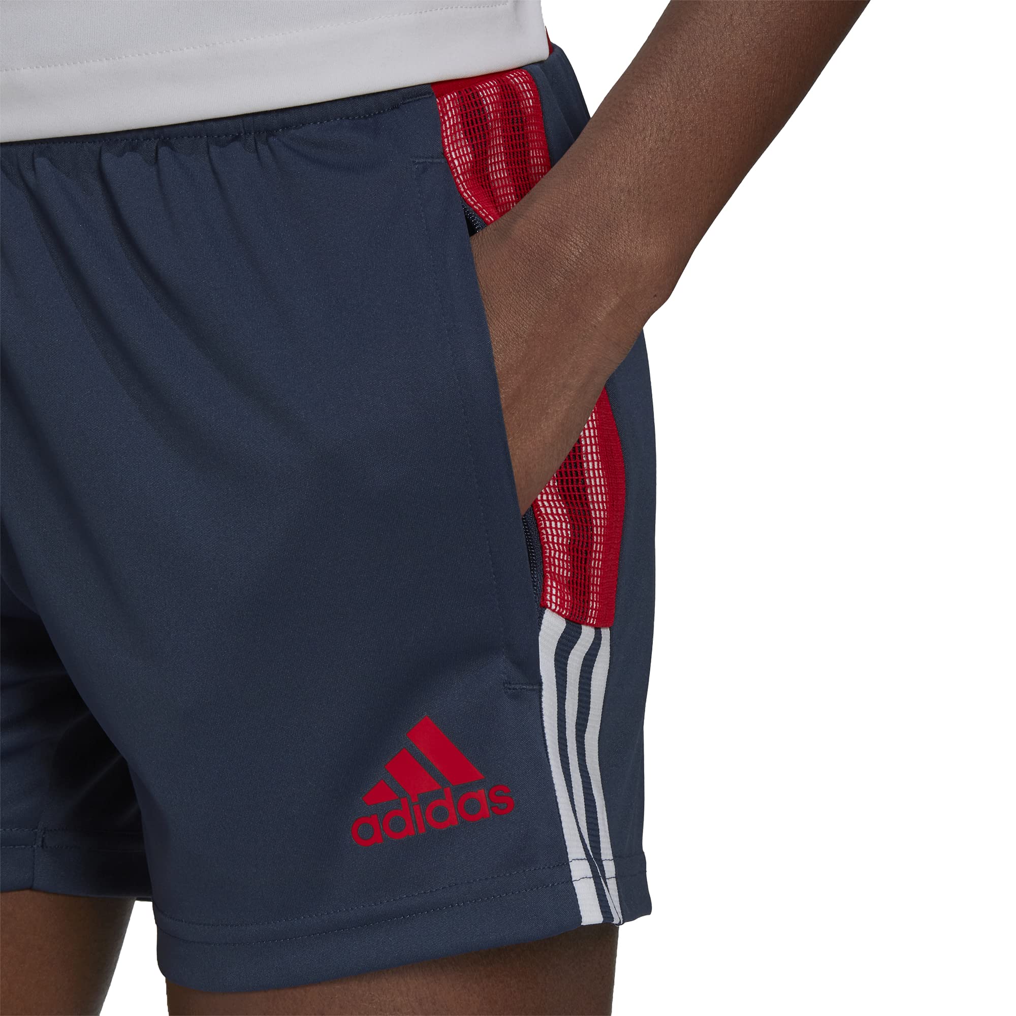 adidas Womens Tiro Training Short Color Up Crew Navy/Vivid Red Small