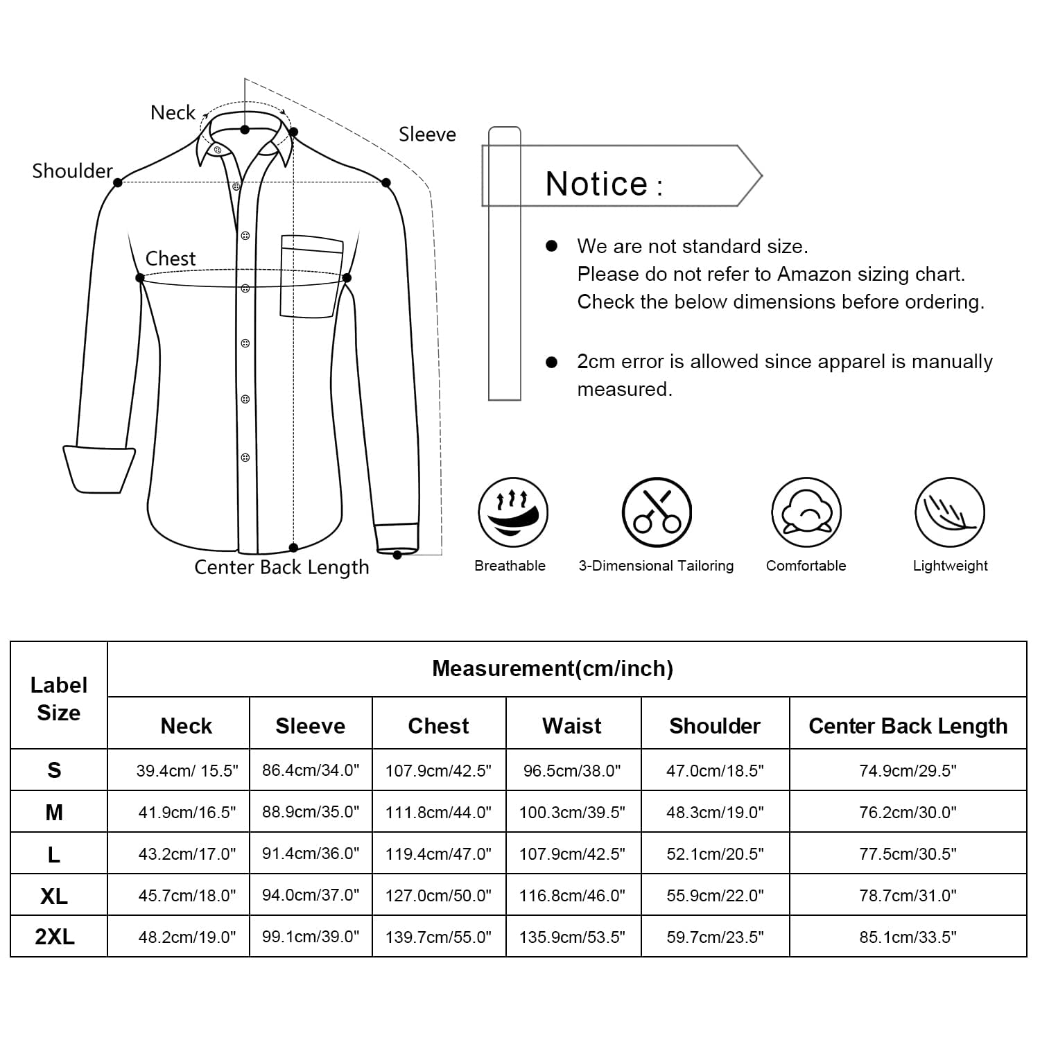 Alizeal Men's Business Slim Fit Dress Shirt Long Sleeve Patchwork Button-Down Shirt, Black and Dark Green-L