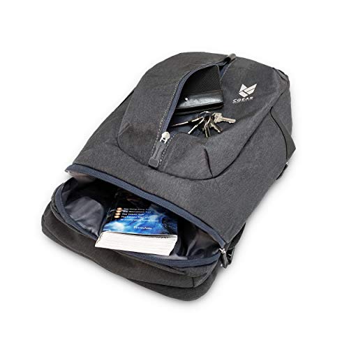 CGEAR Weight Free Backpack β Patented Suspension System β Weightless Backpack with Breathable Straps - Extreme Comfort - Charcoal