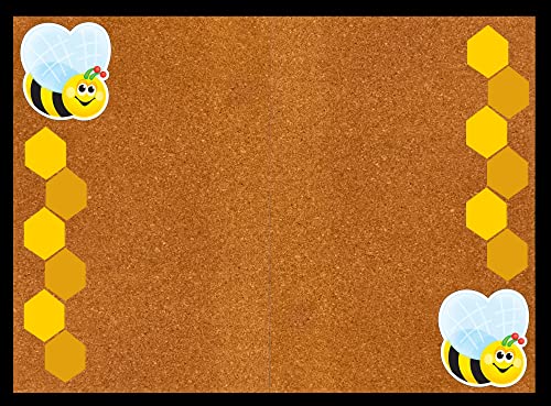Bee Bulletin Board Set - Bumble Bee Bulletin Board Border, Honey Bee Cutouts for Classroom, Mini Reward Card |for Back to School Bees Hive Theme Wall Decorations, Gender Reveal, Birthday Party Decor