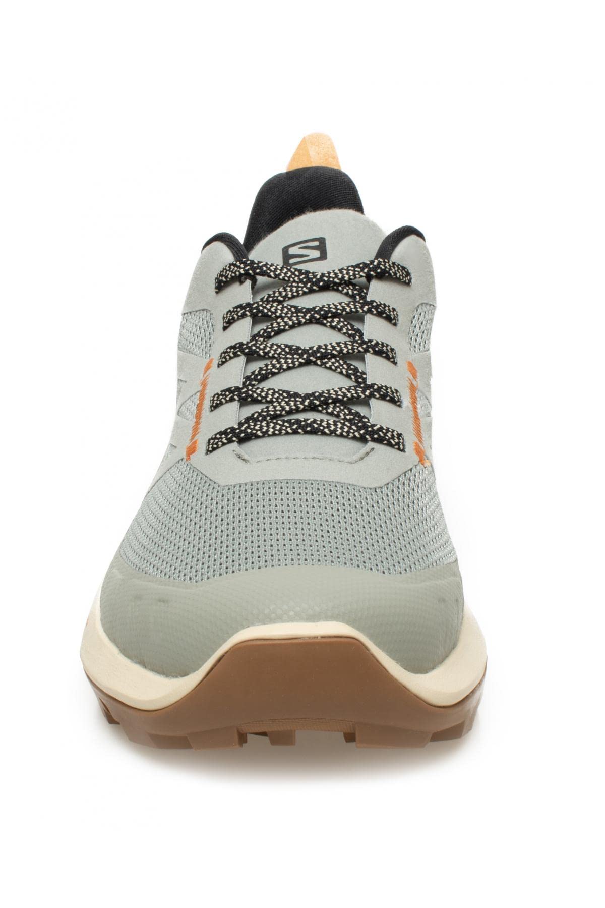 Salomon Men's OUTPULSE Hiking Shoes for Men, Wrought Iron/Bleached Sand/Vibrant Orange, 10