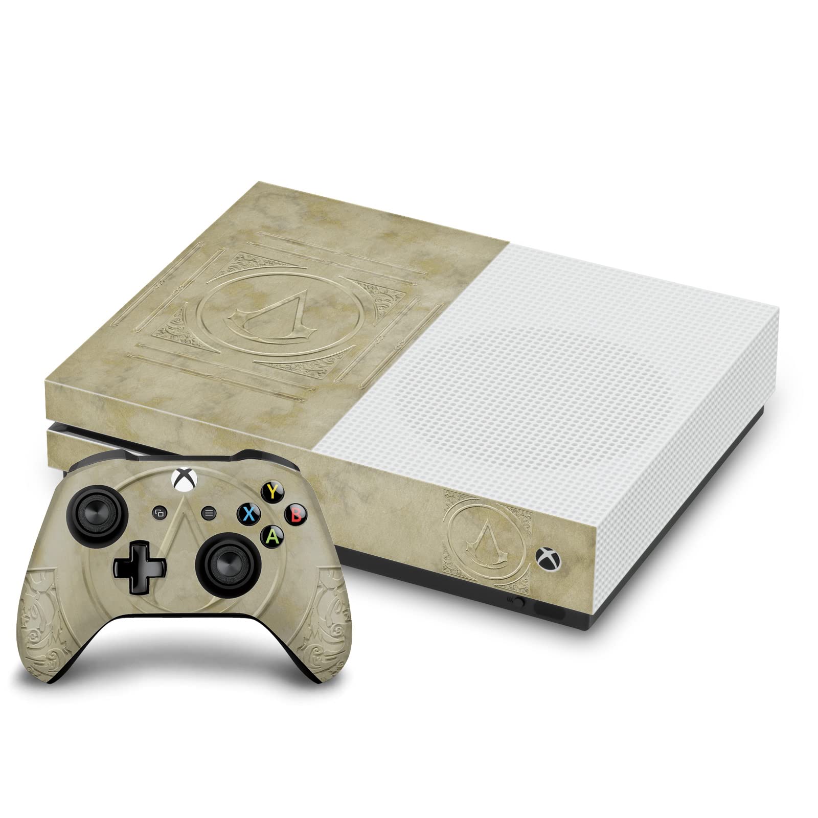 Head Case Designs Officially Licensed Assassin's Creed Codex Edition Brotherhood Graphics Vinyl Sticker Gaming Skin Decal Cover Compatible With Xbox One S Console and Controller Bundle