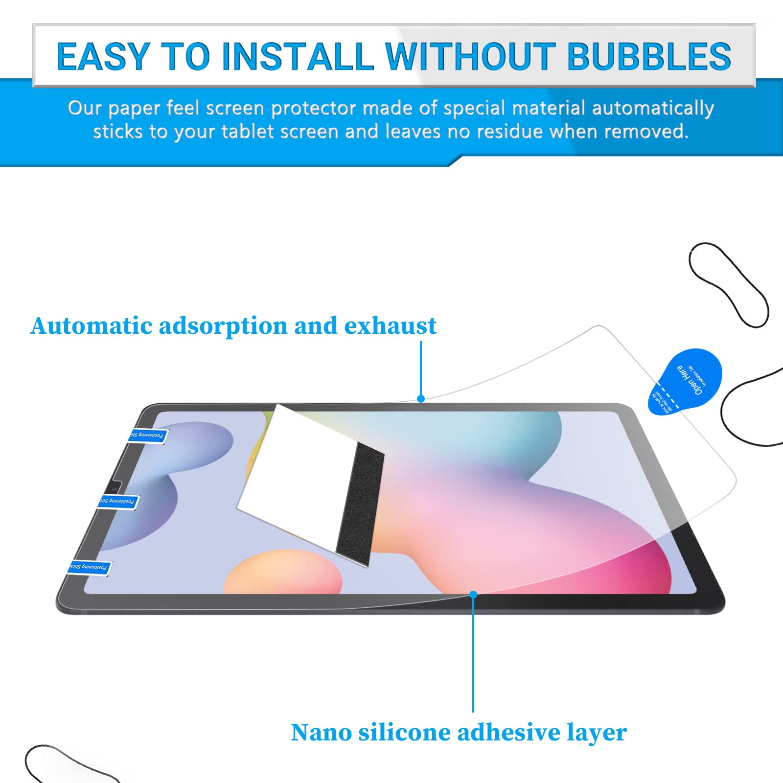 ZOEGAA Paper Screen Protector Compatible with Galaxy Tab S6 Lite 10.4 inch 2024, Matte Samsung S6 Lite Screen Protector Anti-Glare Anti-Blue Light,for Write and Draw on Paper Compatible with S Pen
