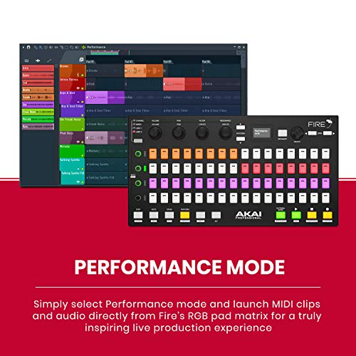 AKAI Professional Fire (Controller Only) β USB MIDI Controller for FL Studio with 64 pad RGB Clip / Drum Pad Matrix
