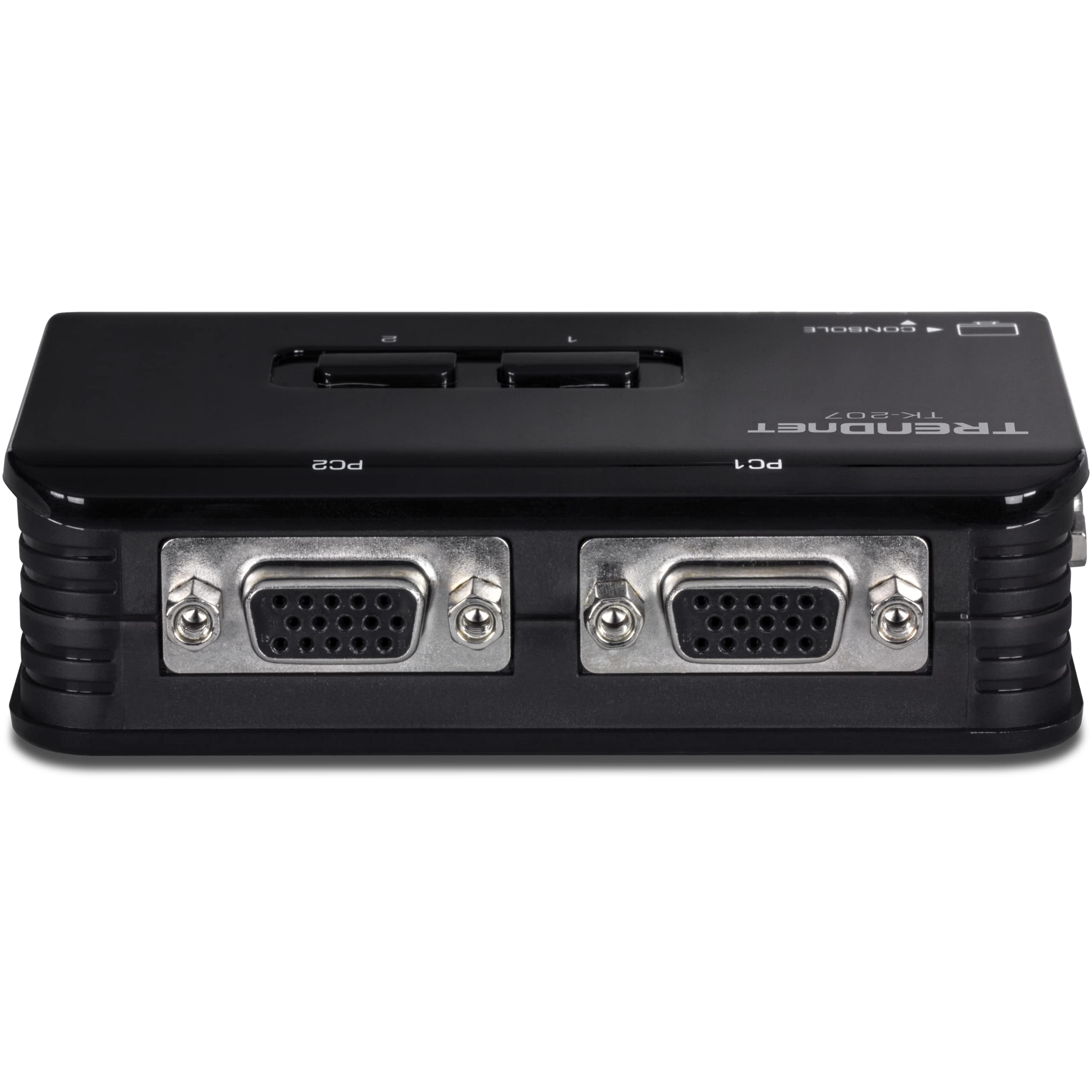 TRENDnet 2-Port USB KVM Switch and Cable Kit, 2048 x 1536 Resolution, Device Monitoring, Auto-Scan, Audible Feedback, USB 1.1, Compliant with Windows and Linux, Hot-Pluggable, White, TK-207K