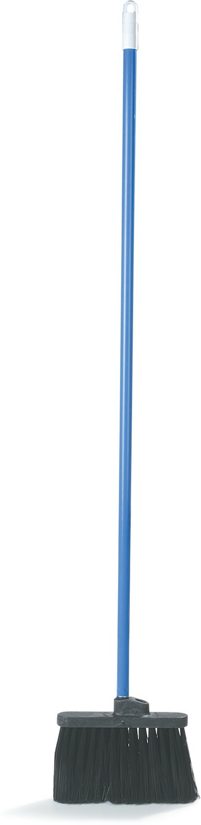 Carlisle FoodService Products CFS 3686403 Duo-Sweep Plastic Coated Metal Handle Wide Warehouse Broom, Synthetic Bristles, 5" Trim x 11" Width Bristle, 48" Overall Length, Black,(pack of 1)