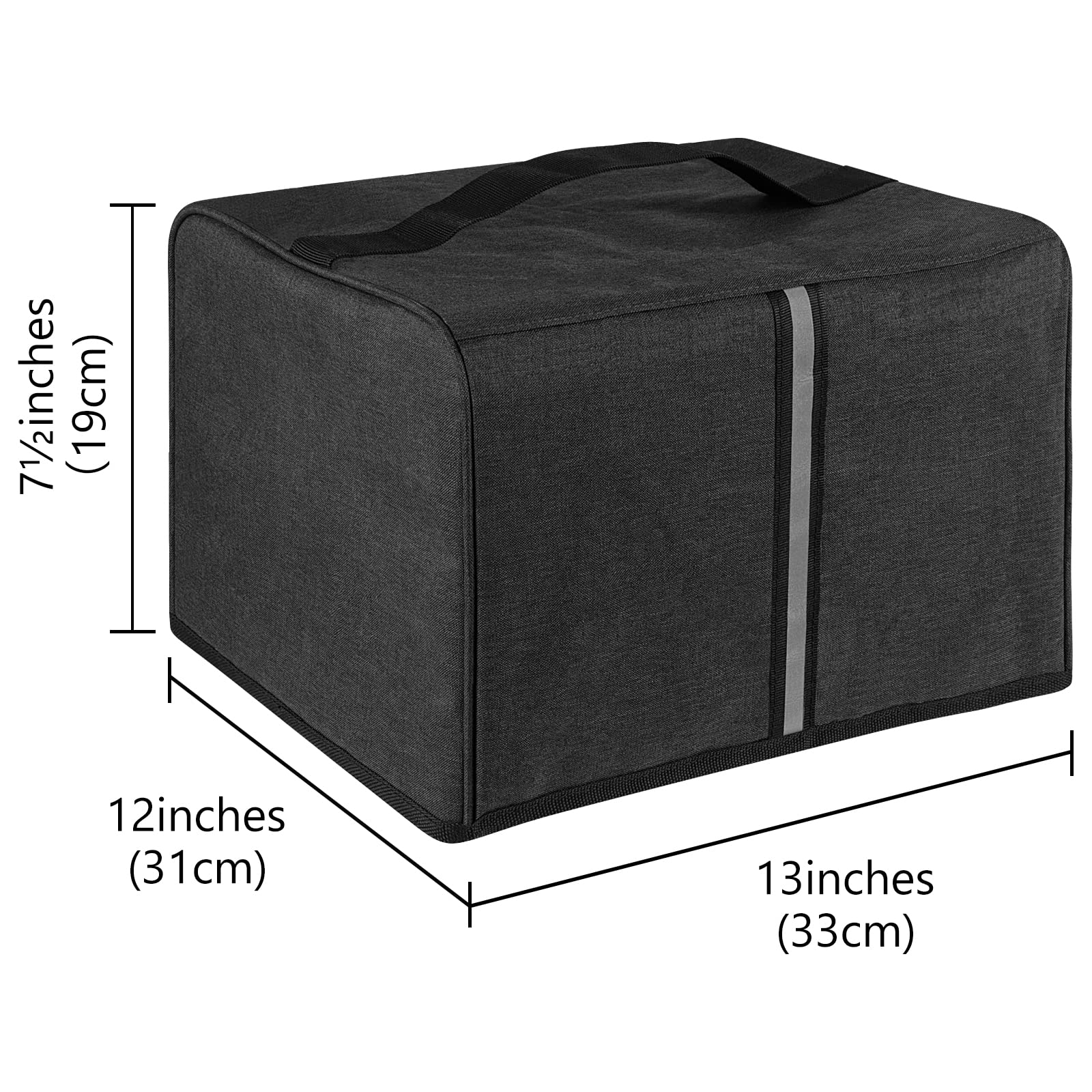 Kingshion Toaster Cover Compatible with Most 4-slice Toasters, Toaster Cover Storage for Most 4-slice Toasters, Washable and Dust Protection (Dark Grey)