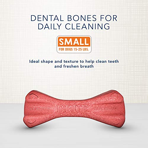 Blue Buffalo Dental Bones Small Natural Dental Chew Dog Treats, (15-25 lbs) 27-oz Bag Value Pack