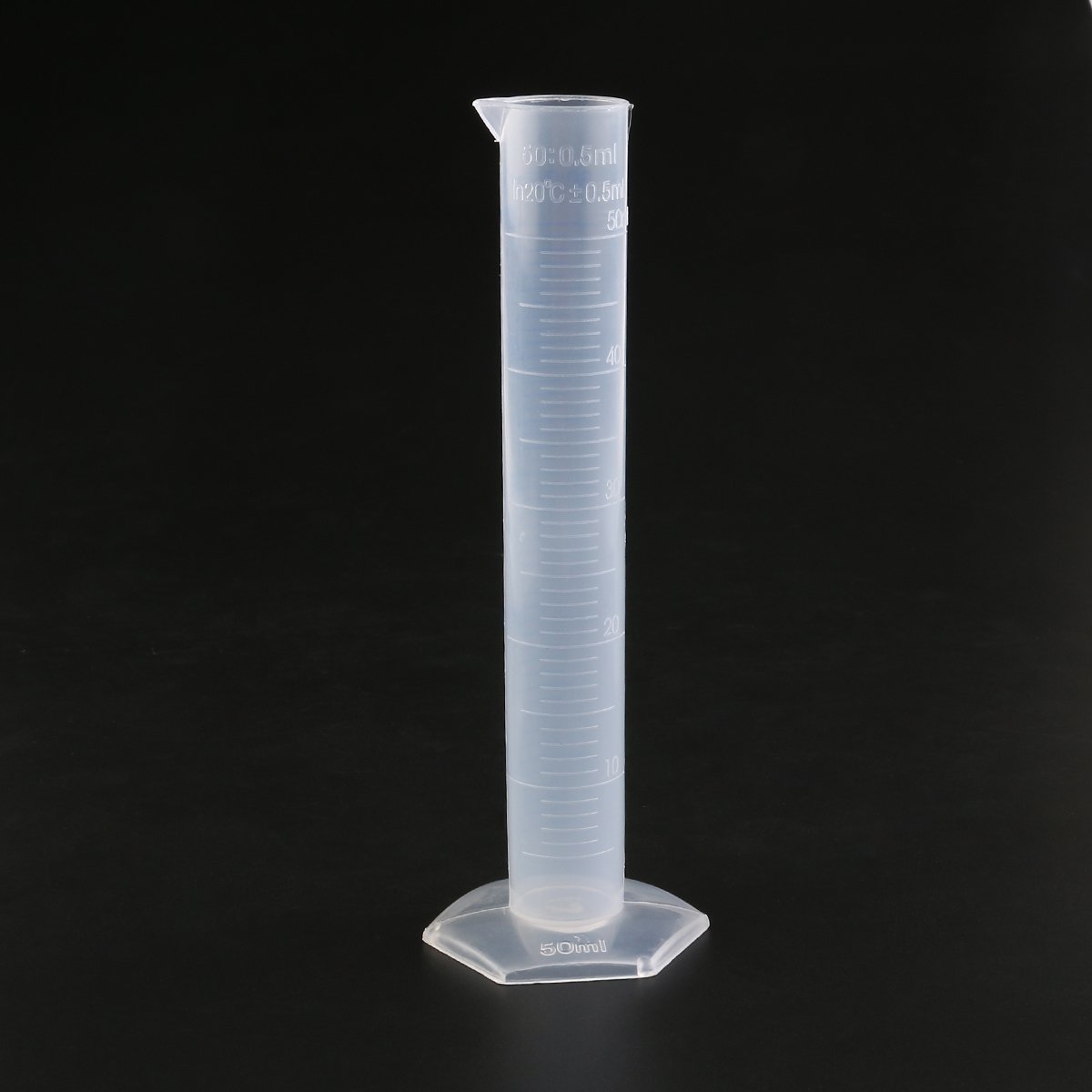 TOYMYTOY Plastic Graduated Cylinders 4 Piece Set 10ml 25ml 50ml 100ml(Transparent)