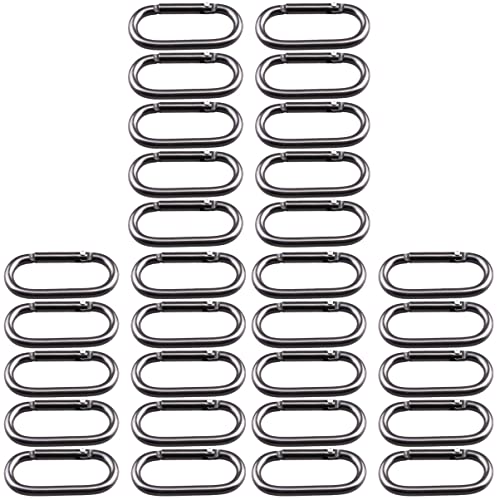 BESPORTBLE 60pcs for Purses Hook Hanging Holder Mountaineering Metal Aluminum Alloy Fixed Ring Buckles Buckle Spring Keychain Type Portable Aluminium Hooks Bag Small Clip Water Carabiner