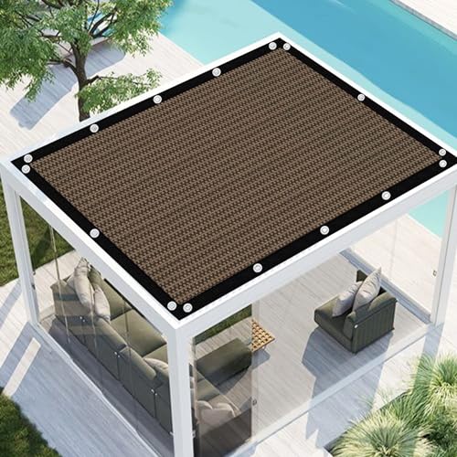 Artpuch Pergola Shade Cover 10'X12' Outdoor Sun Shade Cloth with Grommets Shade Tarp for Patio, Carport, Backyard
