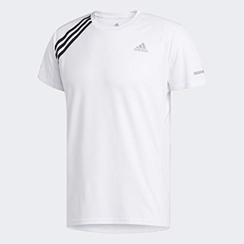 adidas Men's Own The Run Tee, White/Black, Small