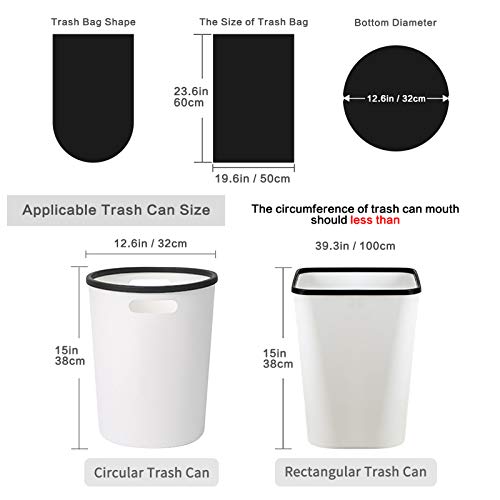 Classycoo Trash Bags, Garbage Bags, 100 Count 6 Gallon [Extra Thick][Leak Proof] Rubbish Bags Wastebasket Bin Liners for Home Office Trash Can Black