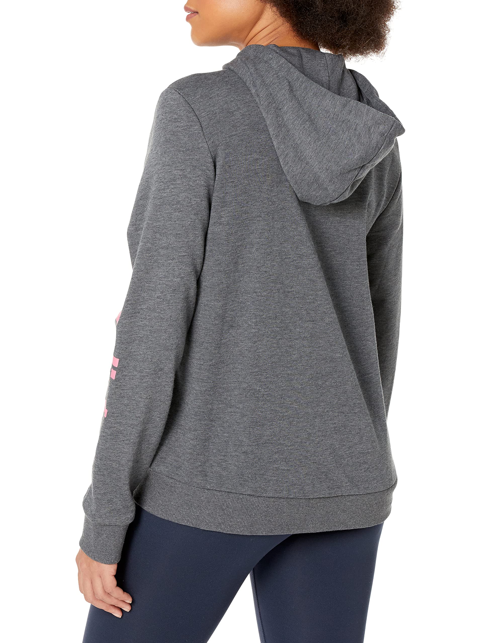 adidas womens Essentials Logo Full-Zip Hoodie Victory Crimson/White Large