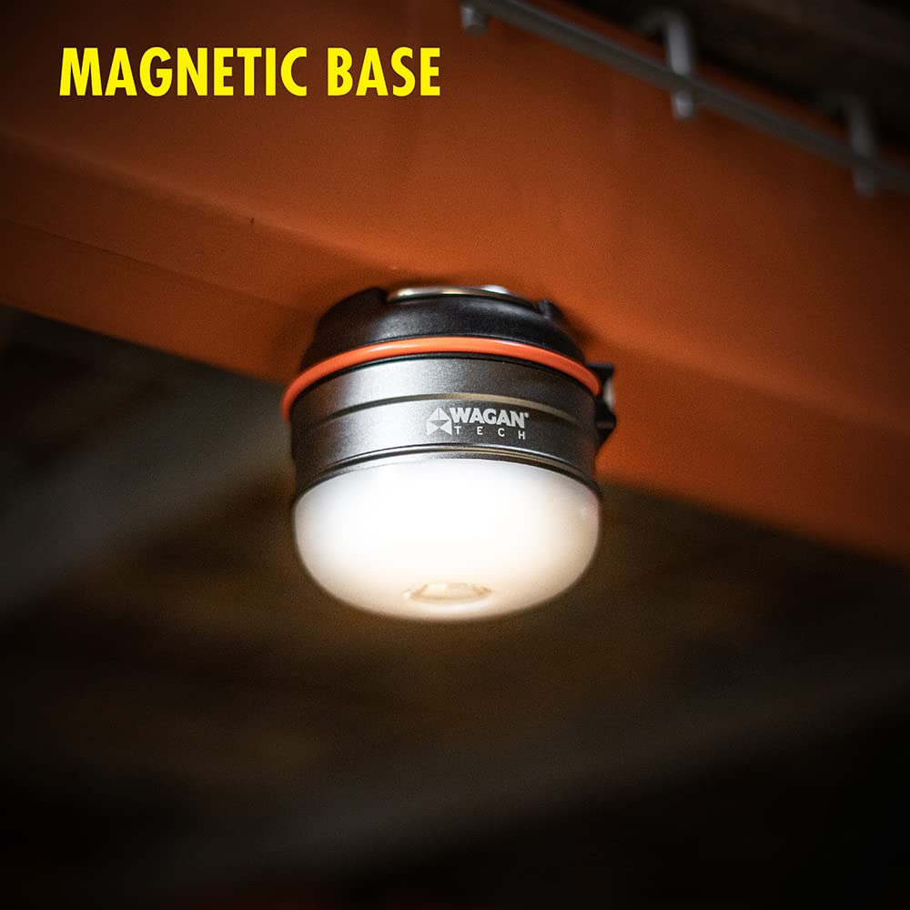 Wagan EL4305 LED Camping Lantern Dimmable Spotlight USB Rechargeable 260LM Magnetic Base Hanging Hook for Emergency Outdoor Hiking Home and Car