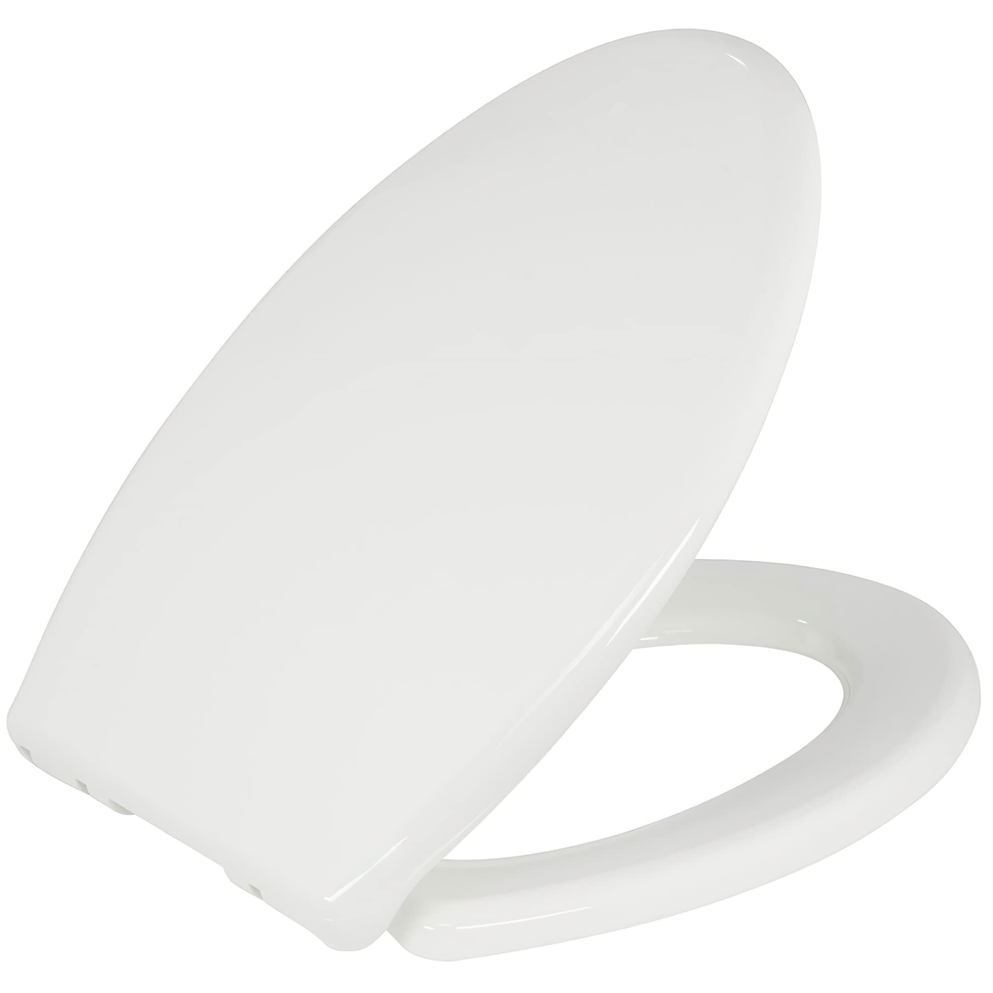Bath Royale Slow Close Toilet Seat BR501-00 White Elongated, Stain-Resistant and Easy to Keep Clean, Heavy Duty Fits All Toilet Brands, Executive Series