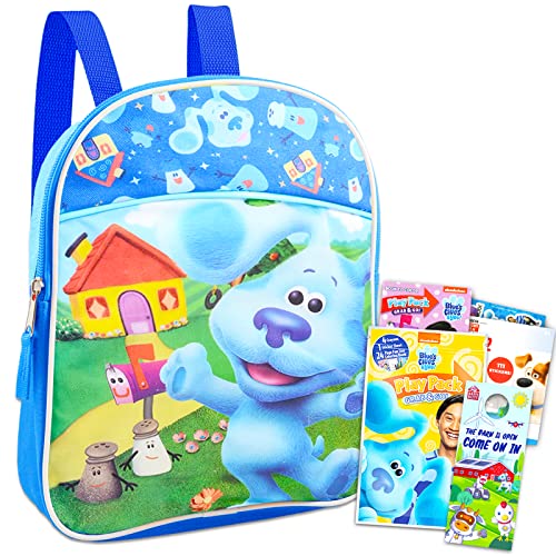 Blue's Clues 11" Mini Backpack School Supplies For Boys, Girls ~ 3 Pc Bundle With Small Blue's Clues School Bag, 200+ Highlights Stickers and More