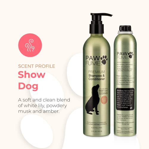 Pawfume Hypoallergenic Best Dog Shampoos & Conditioners β Probiotic Pet Shampoo for Smelly Dogs ,Puppies (Show Dog)