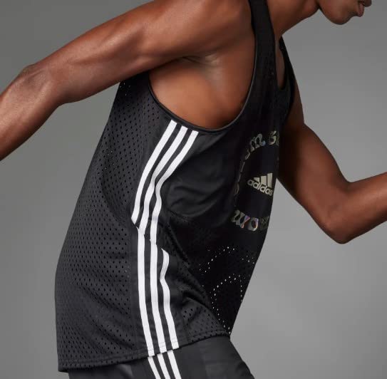 adidas Men's Running Break The NORM Tank TOP Black Size S