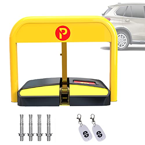 BEESOM 50M Automatic Remote Control Parking Lock, Carport Auto Space Stall Barrier, Private Car Parking Latch Space Lock, Car Park Driveway Guard Saver Automatic Barrier Remote Controlled